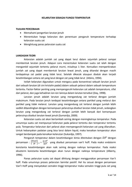 Laporan praktikum kesetimbangan kimia | DOCX