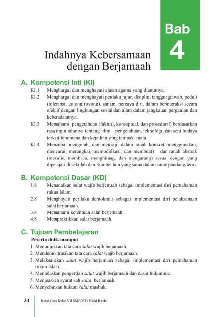Kelas 07 SMP Pendidikan Agama Islam dan Budi Pekerti RPP Bab 3 | PDF