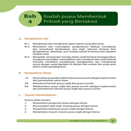Kelas 08 SMP Pendidikan Agama Islam dan Budi Pekerti RPP Bab 4 | PDF