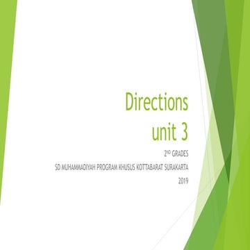 Kelas 2 unit 3 directions | PPTX