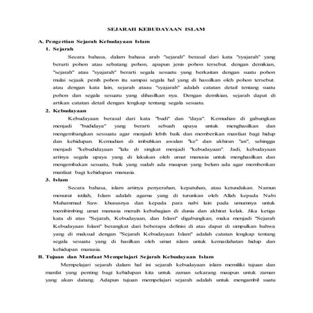 Sejarah Kebudayaan Islam | PDF