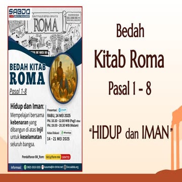 Kelas Online MLC: Materi Kelas Bedah Kitab Roma | PDF