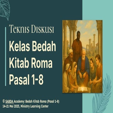 Kelas Online MLC: Teknis Diskusi Kelas Bedah Kitab Roma | PDF