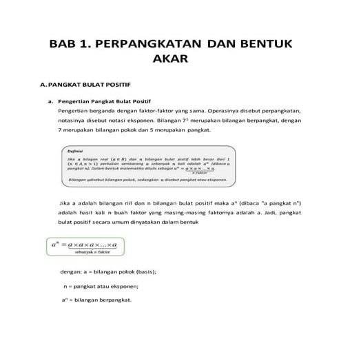 Kelas x bab 1 | DOCX