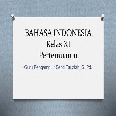 Kelas xi pertemuan 11 | PPT