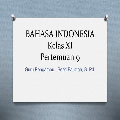 Kelas xi pertemuan 9 | PPT