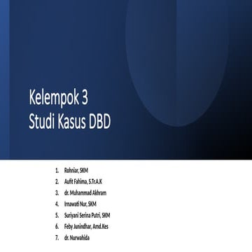 Status kasus Demam Berdarah Dengue pada KLB | PPTX