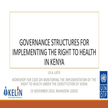 Governance Structures In Implementing the Right to Health in Kenya | PPTX