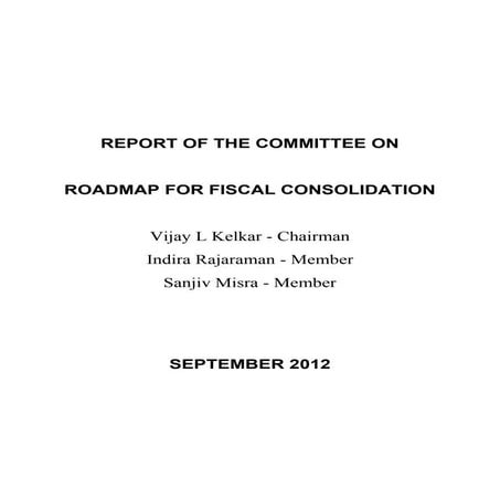 Kelkar Committee Report | PDF