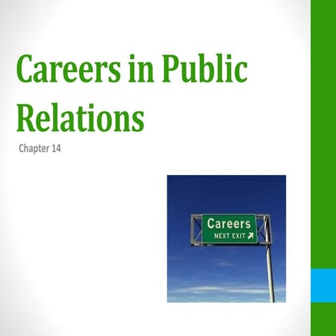 Chapter 14 - Careers in Public Relations | PPTX