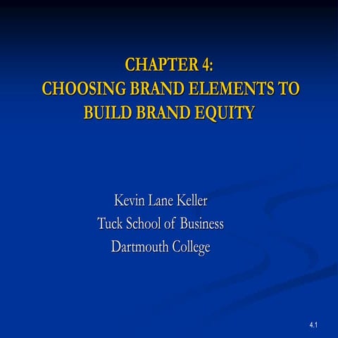 CHOOSING BRAND ELEMENTS | PPT