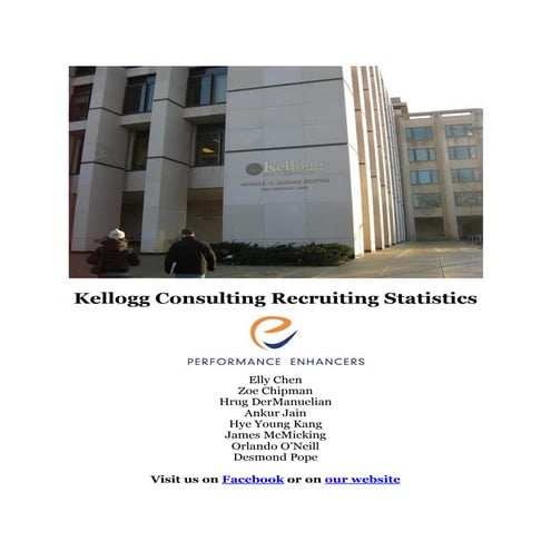 Kellogg School of Management Consulting Recruiting Info | PDF