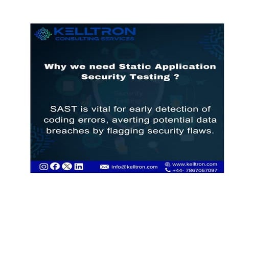 Embrace Static Application Security Testing (SAST) for early error ...