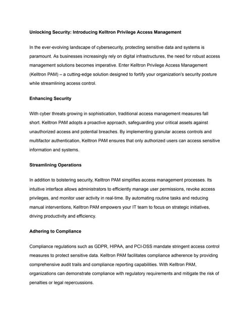 kelltron security operation center .pdf | Information and Network Security | Computing