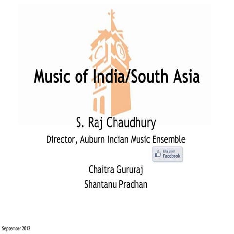Music of India, 2012 | PPTX | World/International Music | Music