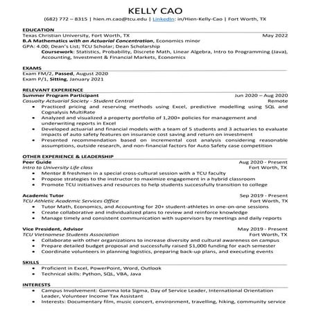 Kelly Cao resume | PDF