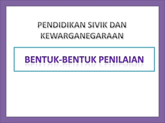 CONTOH SKALA KADAR PRASEKOLAH | PPT