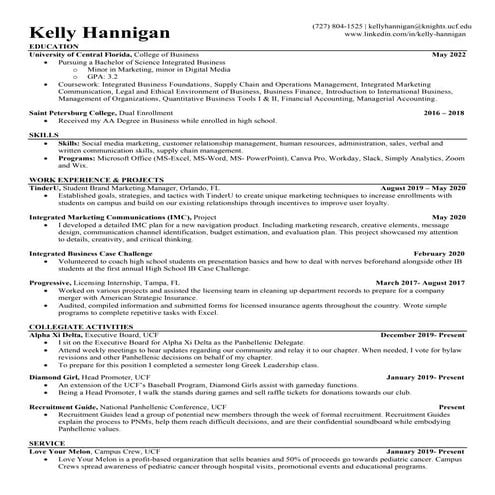 Kelly Hannigan Resume | PDF
