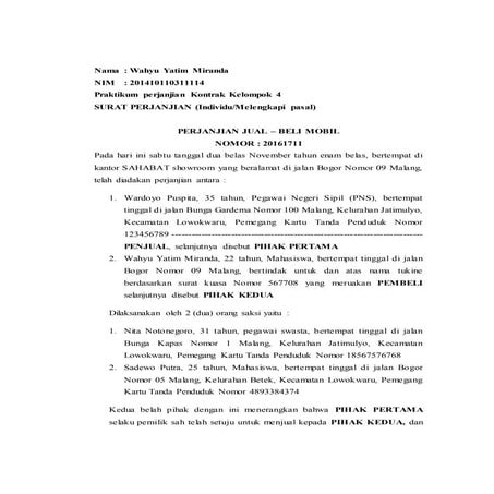 Contoh Perjanjian-Pra-Nikah Terbaru Premium | DOCX