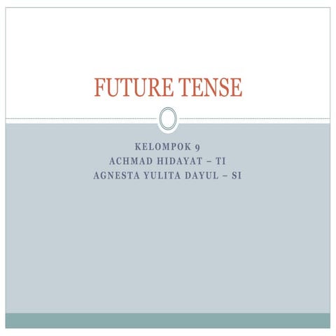 Simple Future Tense | PPTX