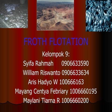 Kelompok 09 - FROTH FLOTATION.pptxFJHKCMHJH | PPTX