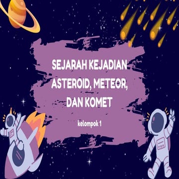 sejarah kejadian asteroid, meteor, dan komet | PDF