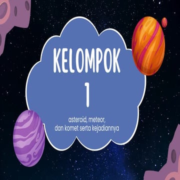 presentasi sistem tata surya projek ipas tentang asteroid meteor dan komet | PPT