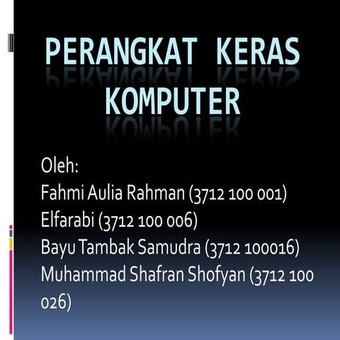 Kelompok 1 hardware | PPT