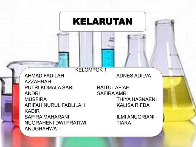 Larutan - Kimia Dasar | PPTX