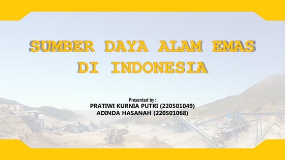 Contoh Presentasi Tentang Pertambangan | PPT