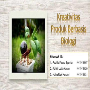 Kelompok 10 produk berbasis biologi (1) | PDF