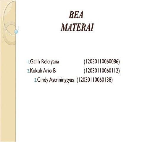 Bea Materai | PPT