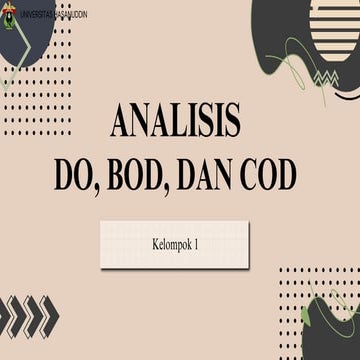 Kelompok 1_DO, BOD dan COD kimia analisis lingkunga laut | PDF