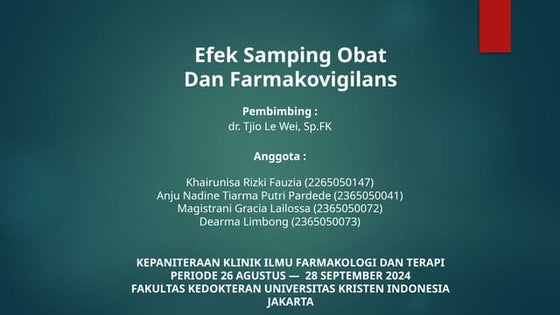 Monitoring efek samping obat (MESO) | PPTX