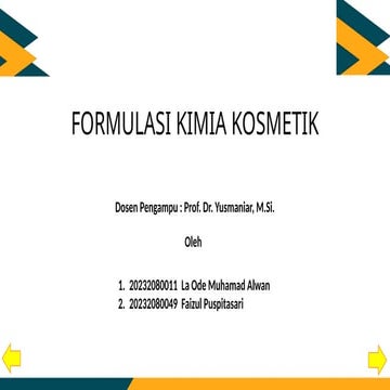 Formulasi Kosmetik: Prinsip Dasar, Bahan Aktif, dan Optimasi Stabilitas ...