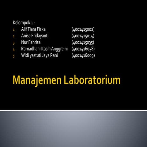 tata letak / layout LABORATORIUM | PPTX