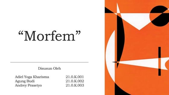 Morfem dan Proses Morfemis dalam Bahasa Indonesia | DOCX