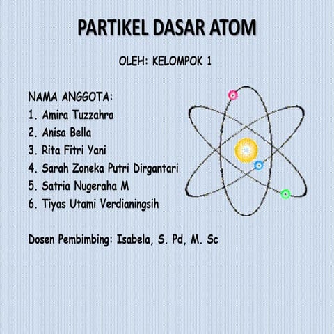 Kelompok 1 partikel dasar atom | PPTX