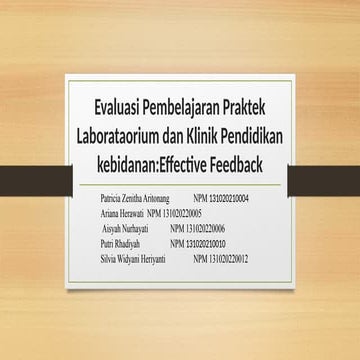 Kelompok 1 Ppt Effective Feedback Kelompok 1 Ppt Effective Feedback Pptx