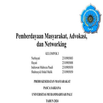 KELOMPOK 1 UMP - Pembermas, adv, networ.pptx