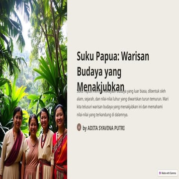 SUKU SUKU YANG ADA DI INDONESIA DAN BUDAYA | PPTX