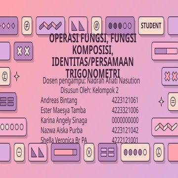 Kelompok 2 - Operasi Fungsi, Fungsi Komposisi, Identitas_Persamaan ...