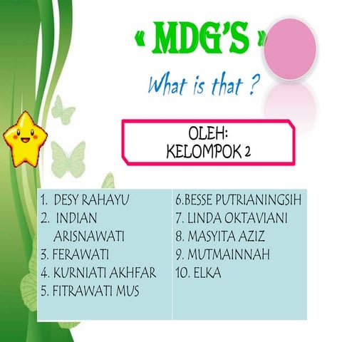 Kelompok 2 mdg's | PPTX