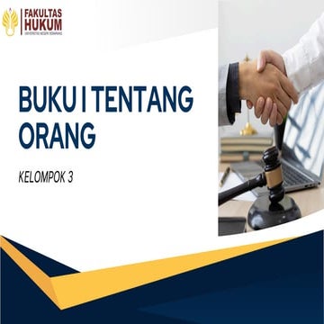 Buku 1 tentang orang Hukum perdata Universitas Negeri Semarang | PDF