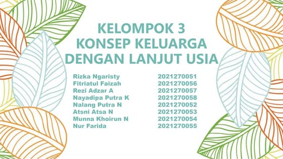 MATERI TENTANG KONSEP DASAR LANSIA PPT BAHAN AJAR | PPTX