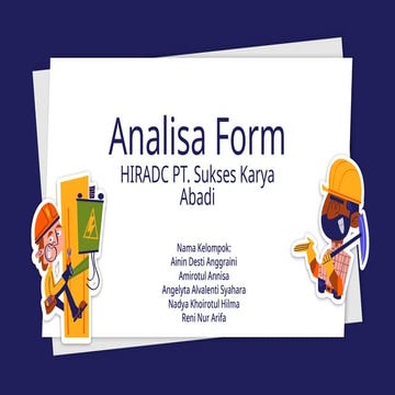 PT Sukses Karya Abadi pembahasan HIRADC. | PPTX