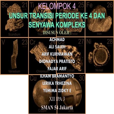 UNSUR TRANSISI PERIODE 4 | PPTX