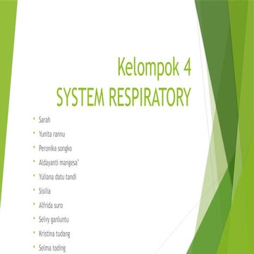 Pptx system respiratory atau sistem pernapasan | PPTX