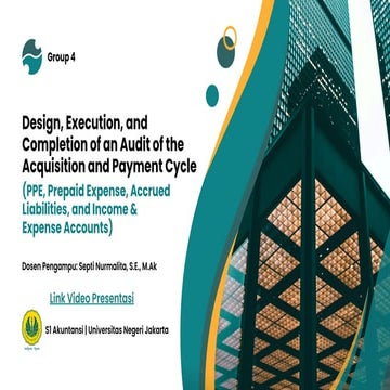Design, Execution, and Completion of an Audit of the Acquisition and ...