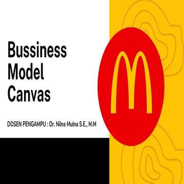 presentasi tentang bmc Mcd untuk kewirausahaan | PDF